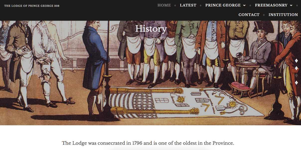 Lodge of Prince George - Modern Masonic website