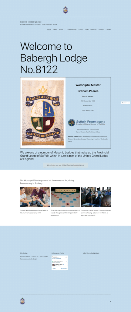 UGLE Accredited Website - Masonic Website